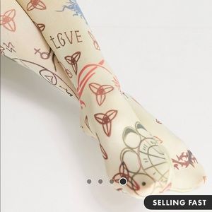 ASOS | Accessories | Asos Tattoo Print Tights | Poshmark